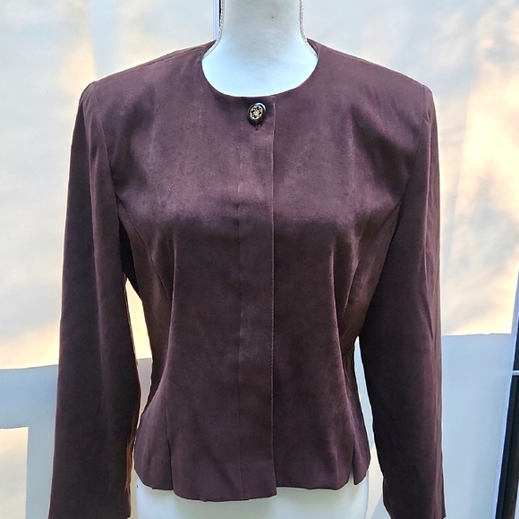 Vintage | Jackets & Coats | Vintage Mocha Chocolate Brown Faux Suede ...